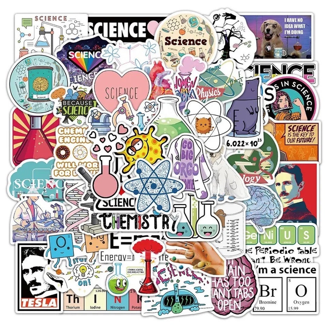 Stickers Science Chemistry Graffiti Sticker for DIY Scrapbook Suitcase ...