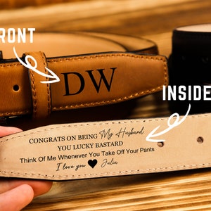 Custom Leather Belt for Dad, Father's Day Gift for Boyfriend, Unique ...