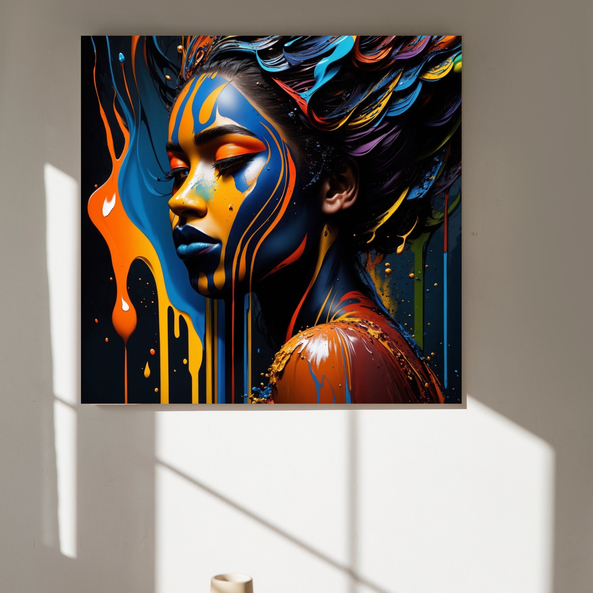 Art Printable, Colorfull Splash Art Painting | Human Art | Paint Drip ...