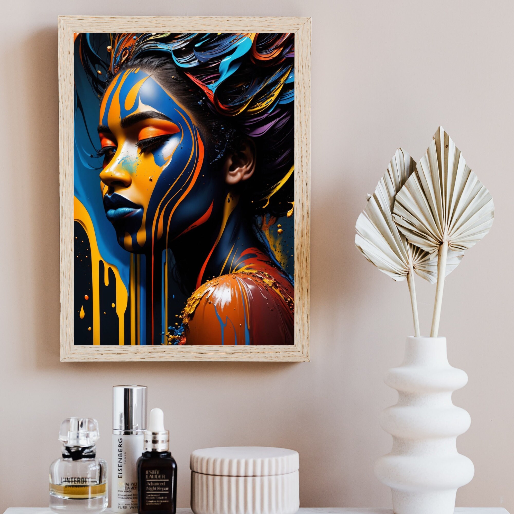 Art Printable, Colorfull Splash Art Painting | Human Art | Paint Drip ...