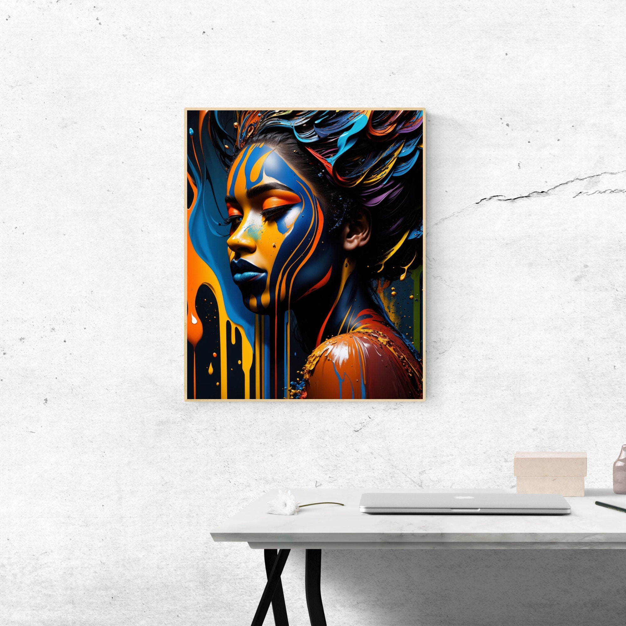 Art Printable, Colorfull Splash Art Painting | Human Art | Paint Drip ...