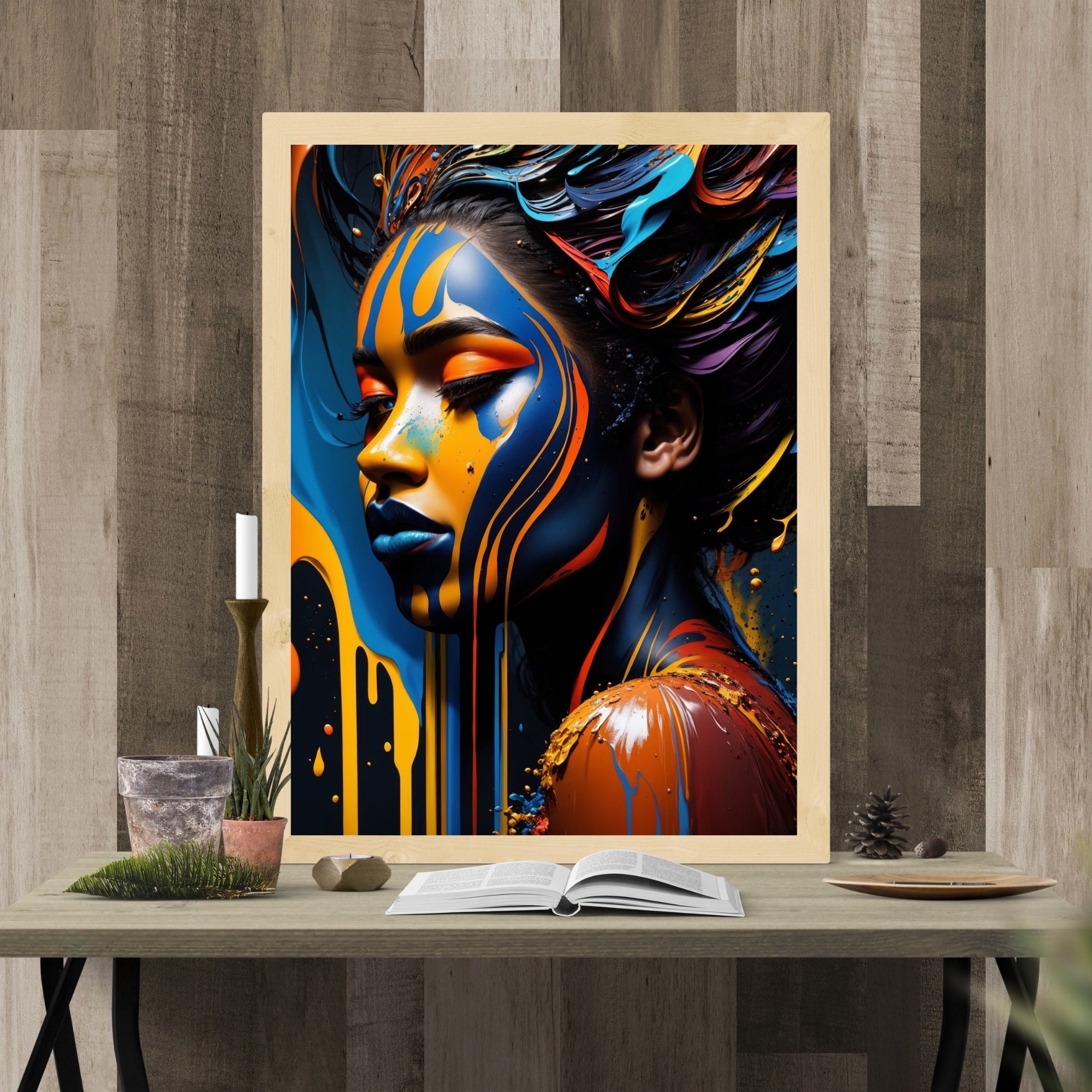 Art Printable, Colorfull Splash Art Painting | Human Art | Paint Drip ...
