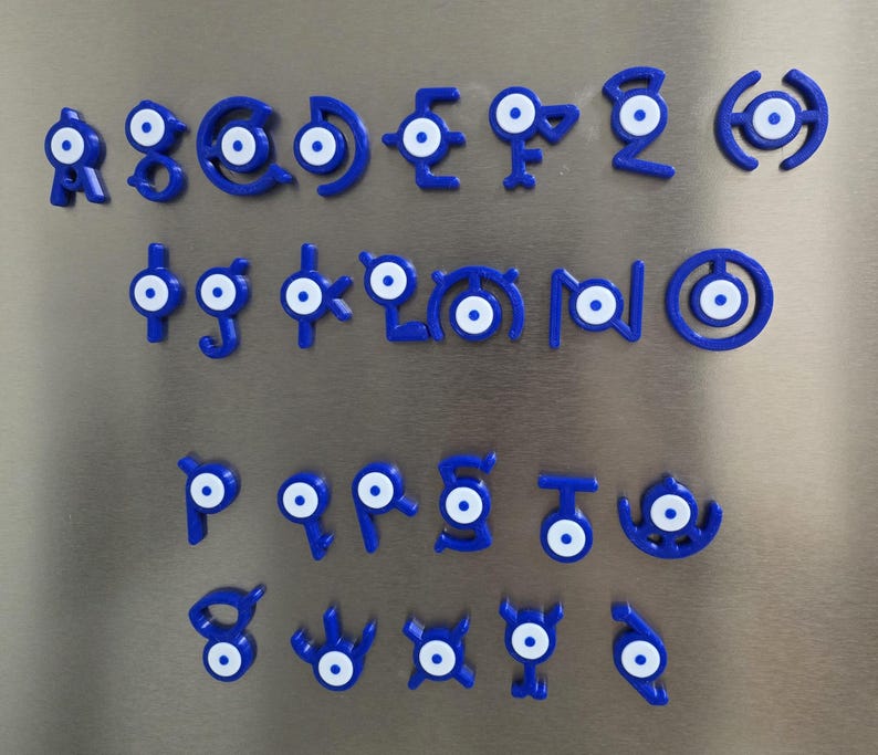 Pokemon Unown A-Z classic & Shiny Fridge Magnet Set - Etsy Canada