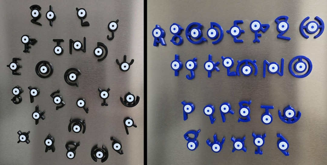 Unown A-Z (classic & Shiny) - Fridge Magnet Set - Etsy