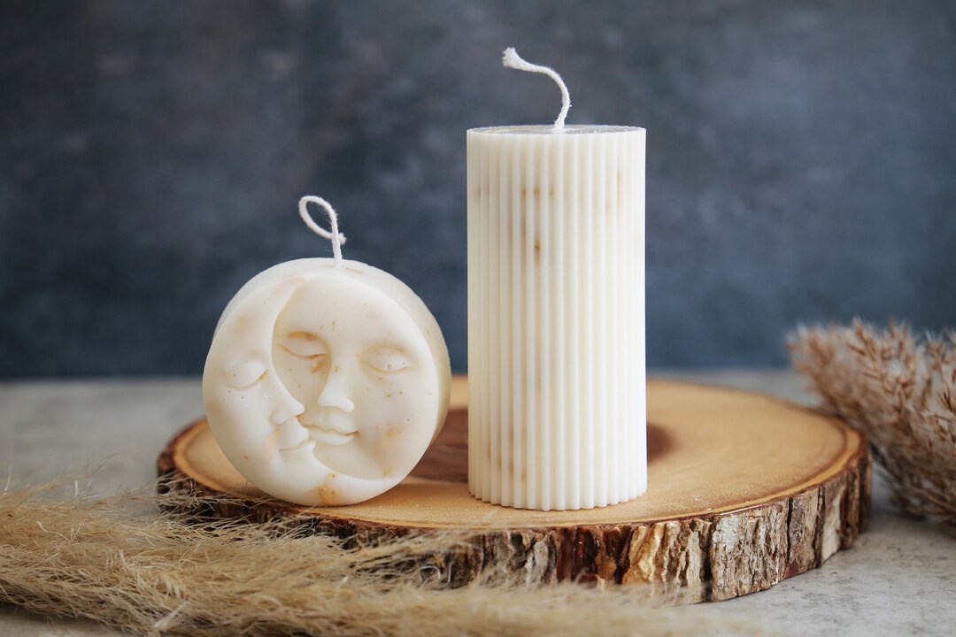 Soy Pillar Candle / Sun and Moon Candle, Custom Candle, Scent Candles ...