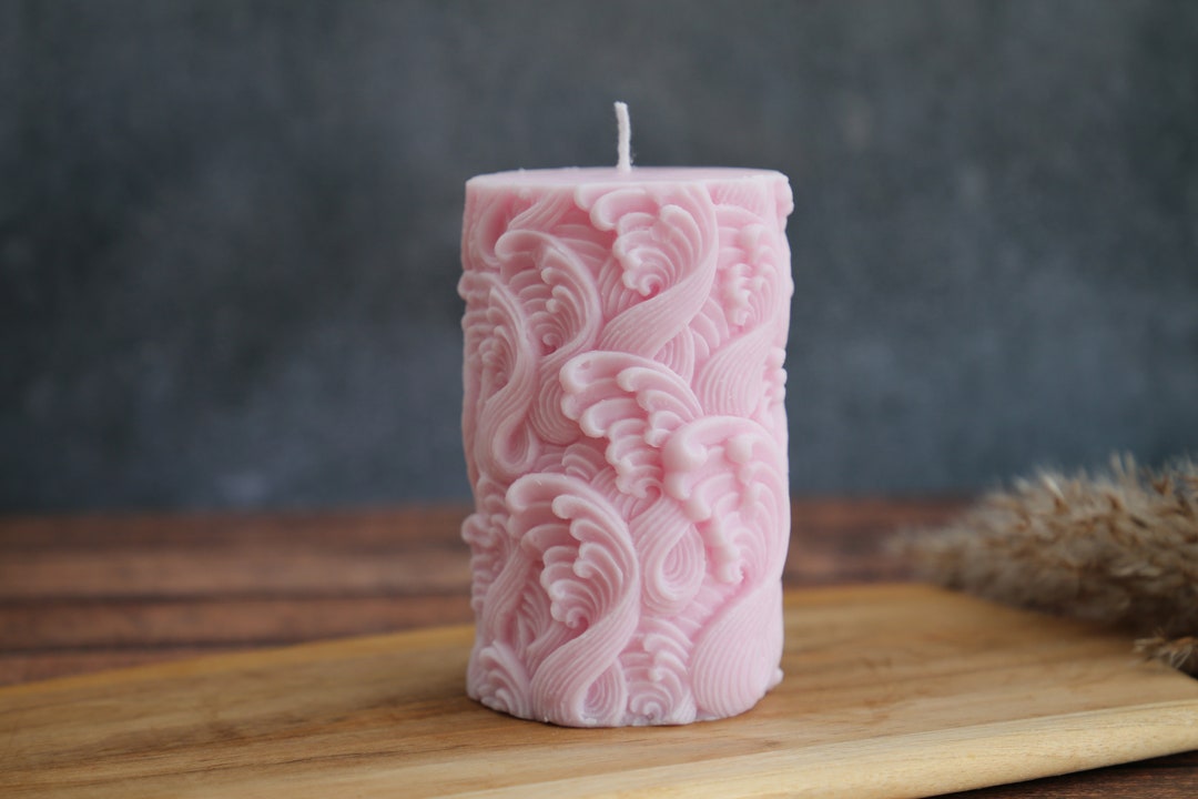 Soy Wax Pillar Candles , Swirl Candles , Natural Pillar Candles ,vegan ...