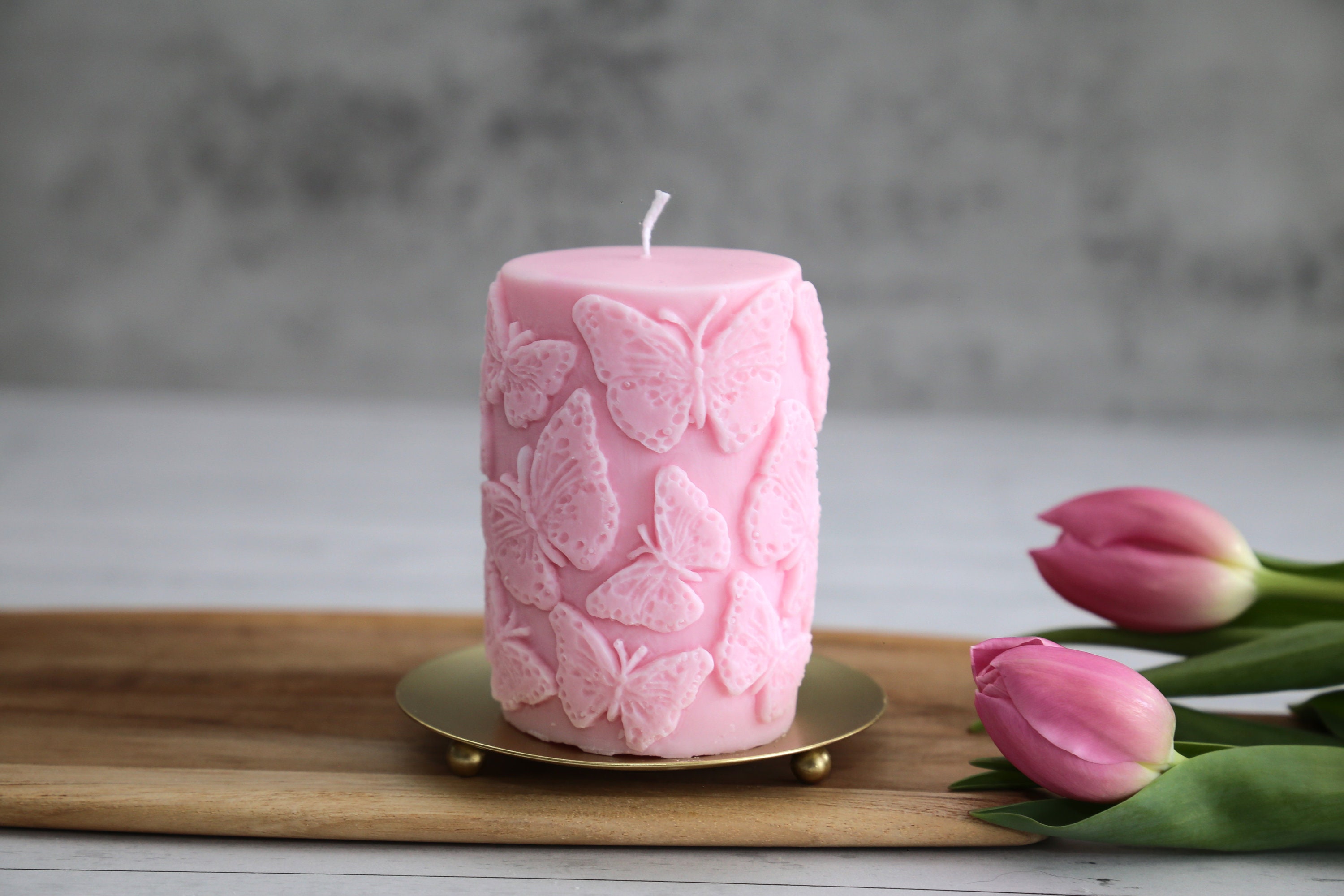 Butterfly Pillar Candle ,butterfly Gift and Décor Candle , Scented ...