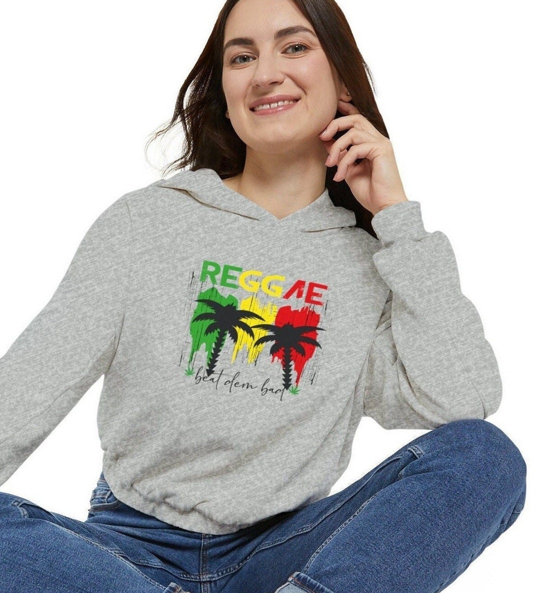 Reggae Sweatshirt Hoodies Warm up Clothing Colorful Loose Fit Dress ...