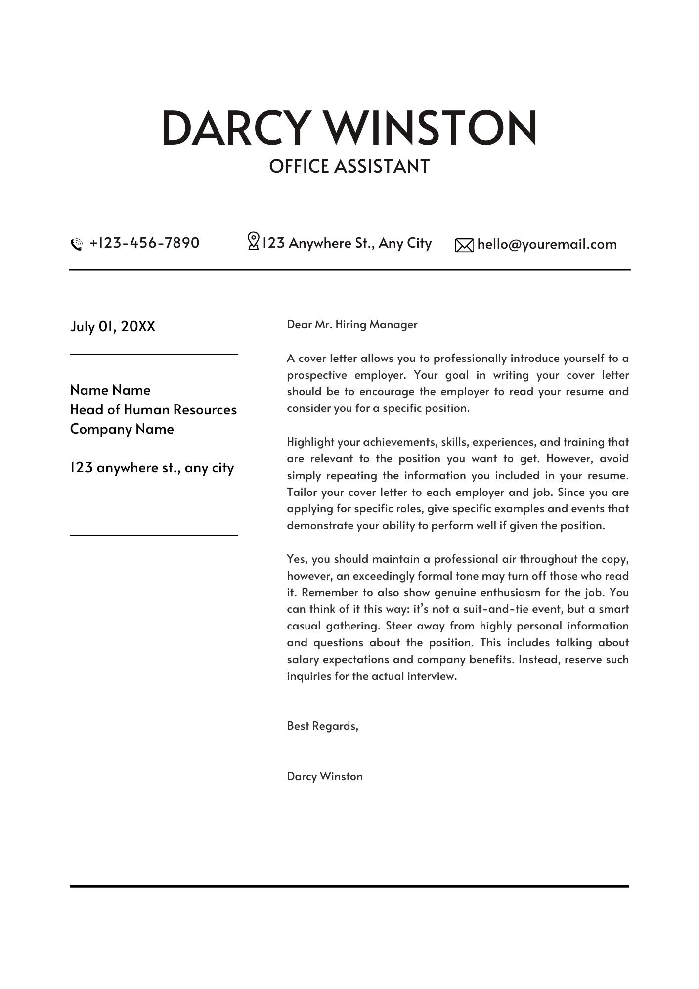Modern Resume CV With Cover Letter Template CV Template Professional ...