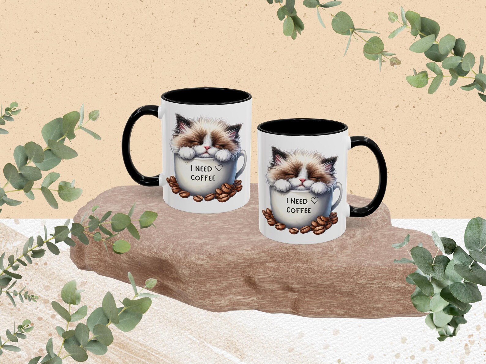 Cute Cat Coffee Mug For Cat Lovers Funny Animal Mug Perfect Kitten