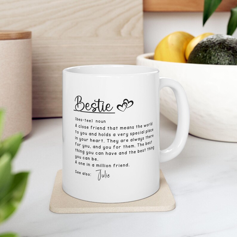 Personalized Bestie Definition Mug: Friendship Gift - Etsy