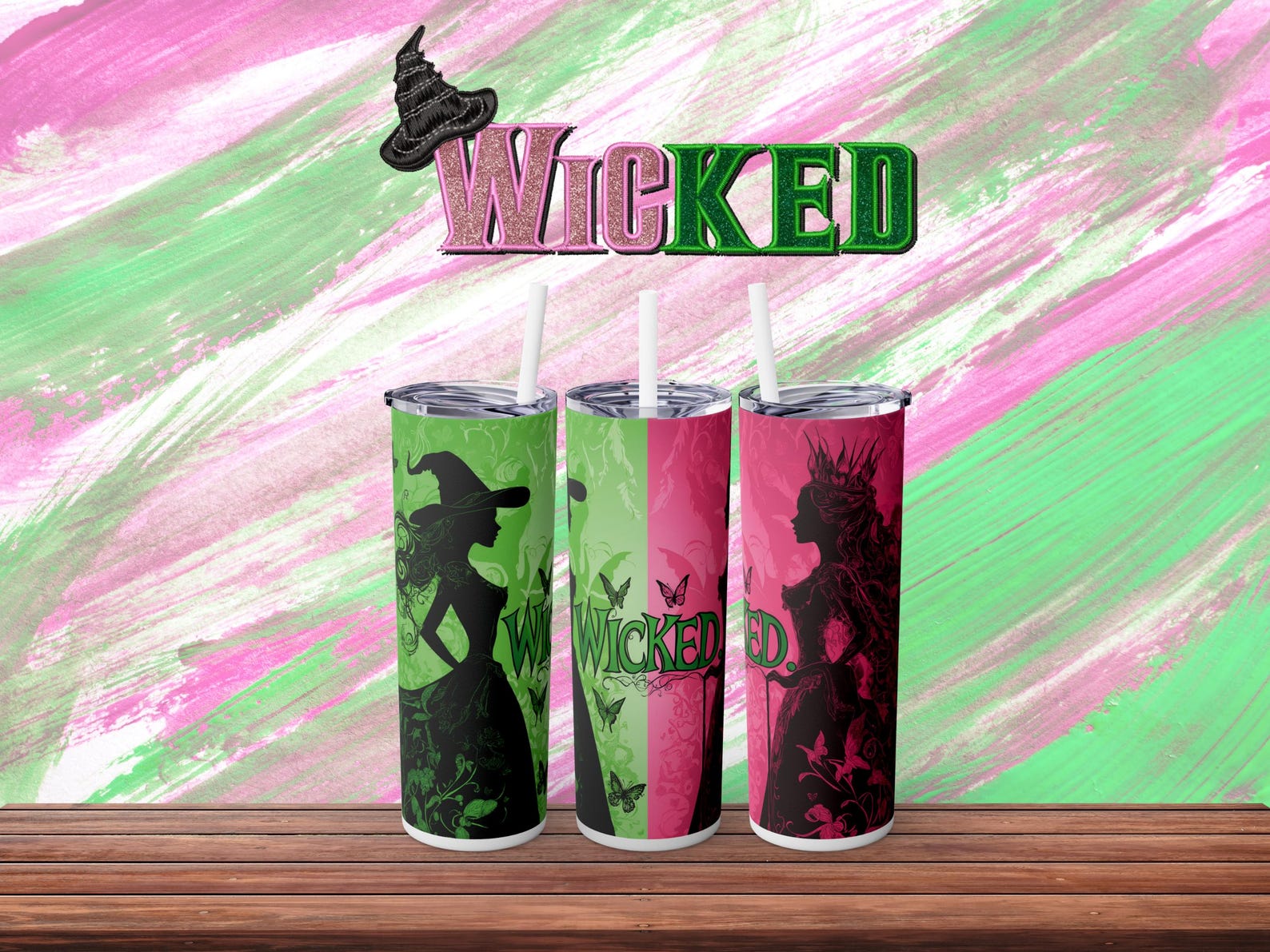 Wicked Tumbler Green and Pink Oz-inspired Perfect for Broadway Fans ...