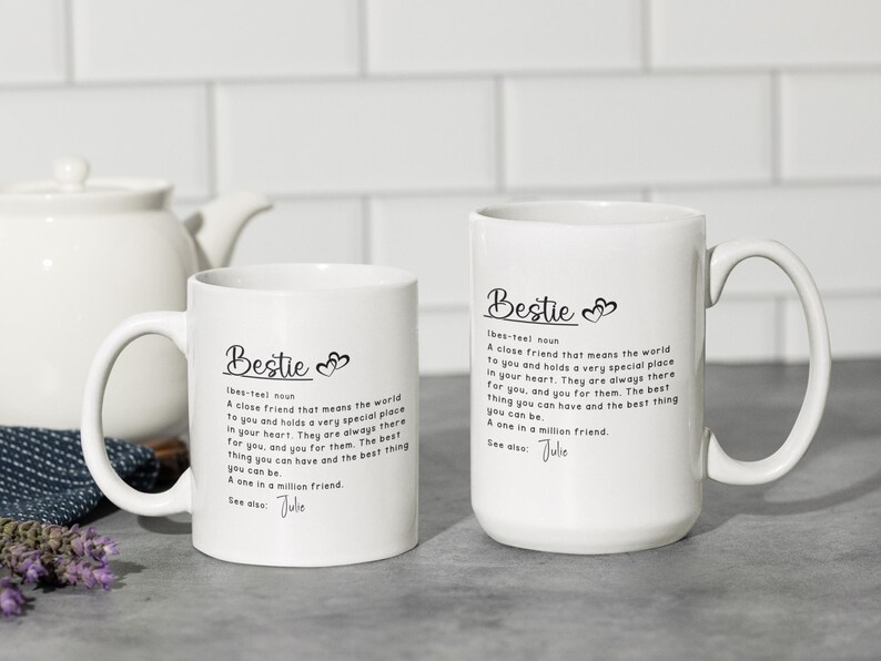 Personalized Bestie Definition Mug: Friendship Gift - Etsy