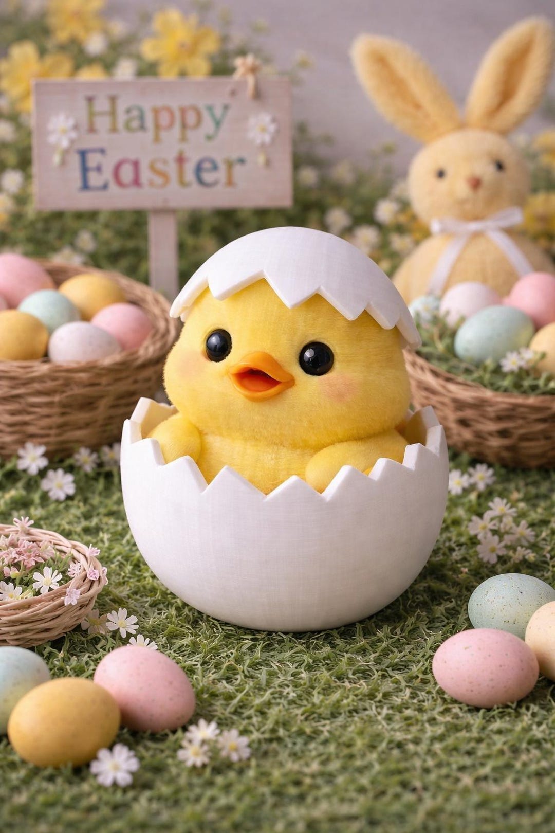 Easter Chick Hatching Egg STL – Baby Chick Spring Decoration (digital ...