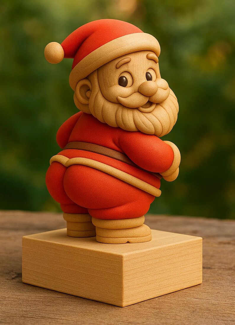 Funny Big Booty Santa Claus Figurine | 3D Print Holiday Decor (digital ...