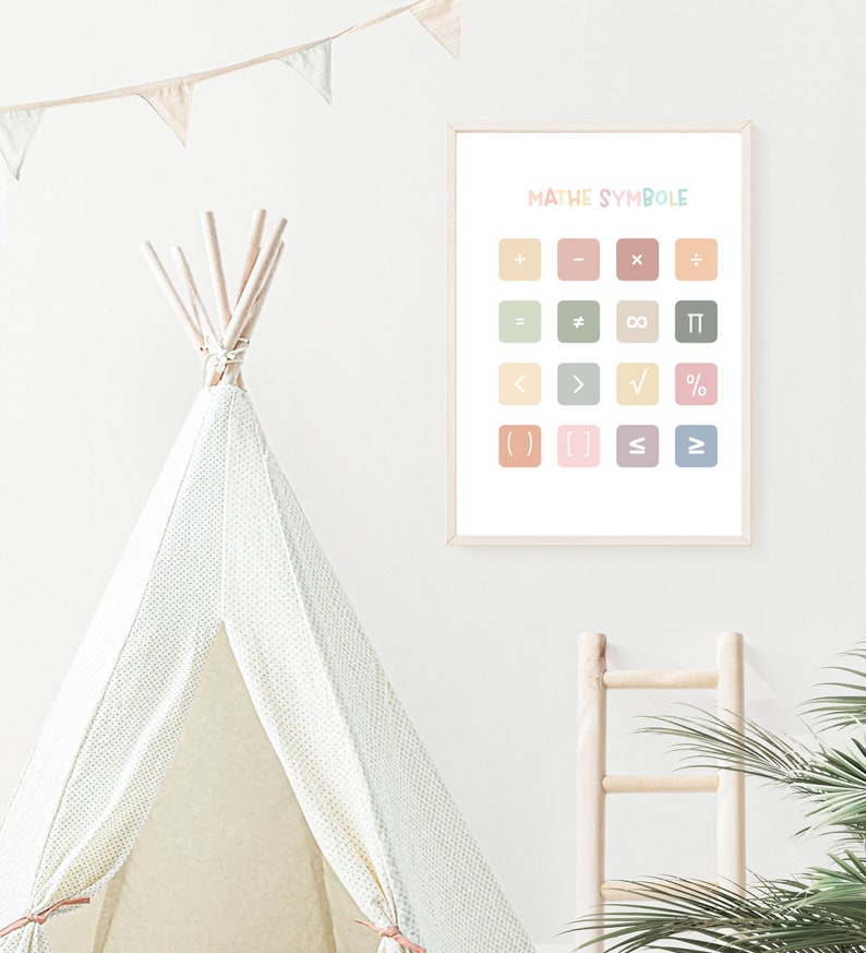 Math Symbols POSTER Nursery, Classroom Decor, Printable, Playroom Decor ...