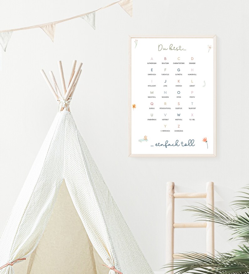 ALPHABET AFFIRMATIONS POSTER Nursery, Classroom Decor, Printable ...