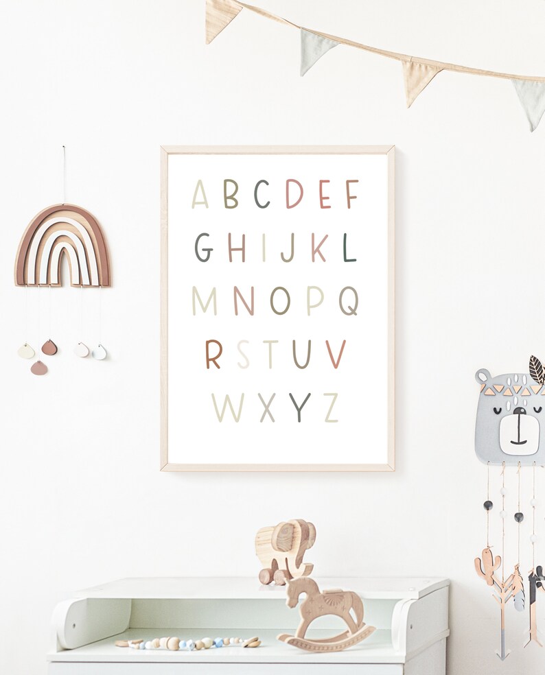 ABC Alphabet POSTER Nursery, Classroom Decor, Printable, Playroom Decor ...