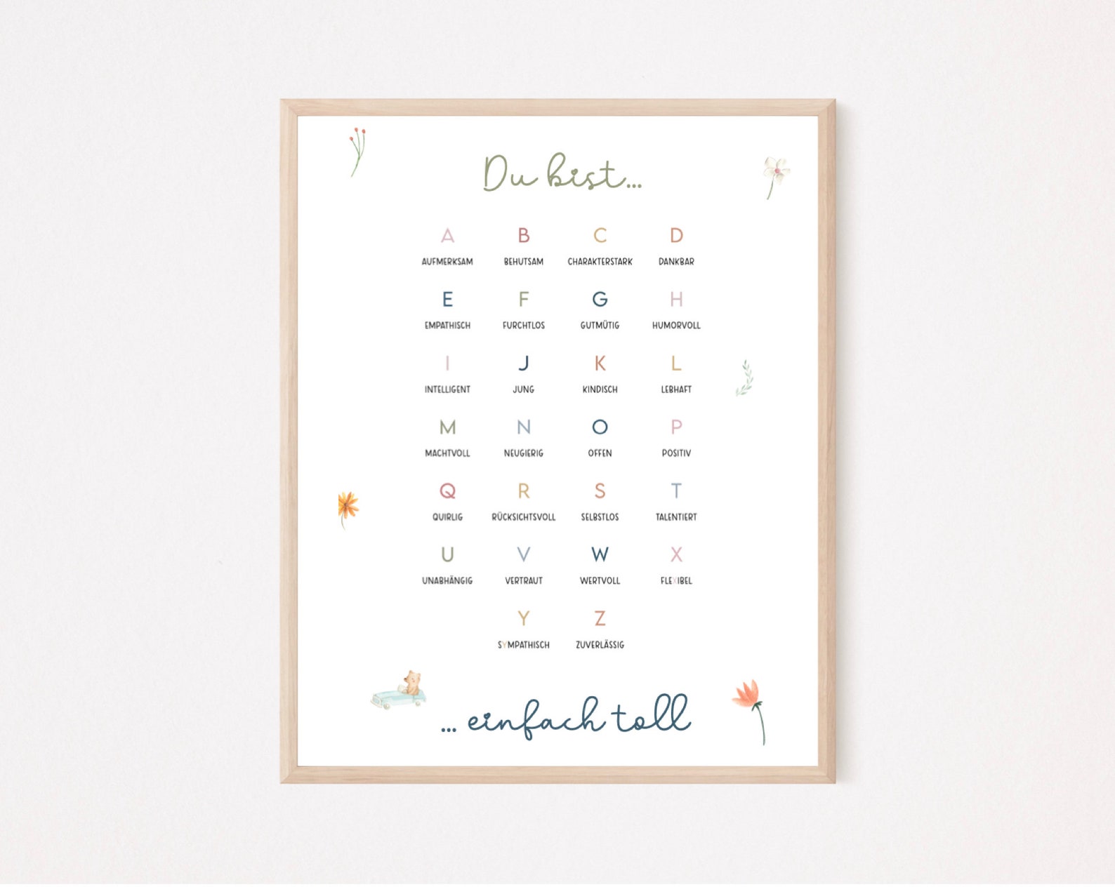 ALPHABET AFFIRMATIONS POSTER Nursery, Classroom Decor, Printable ...