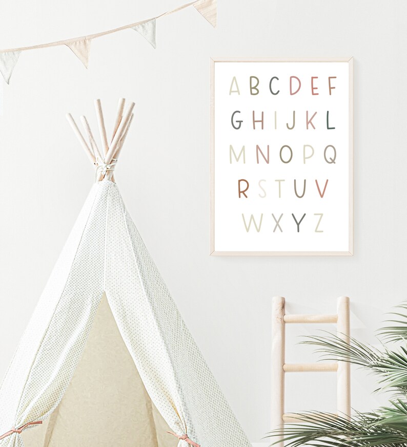 ABC Alphabet POSTER Nursery, Classroom Decor, Printable, Playroom Decor ...