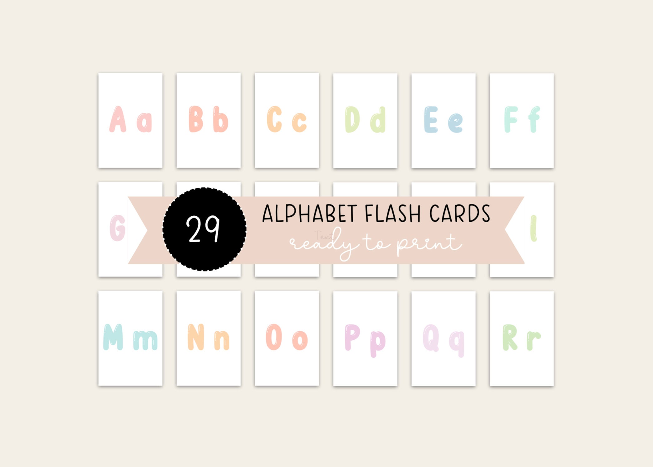 ABC Cards Montessori, Alphabet, Letters Learning Material, Montessori ...