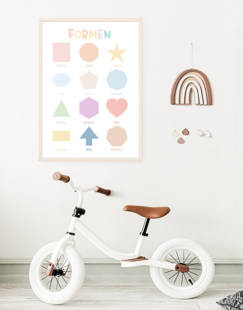Shapes POSTER Nursery, Classroom Decor, Printable, Playroom Decor ...