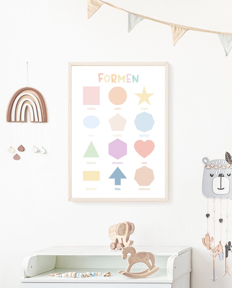 Shapes POSTER Nursery, Classroom Decor, Printable, Playroom Decor ...
