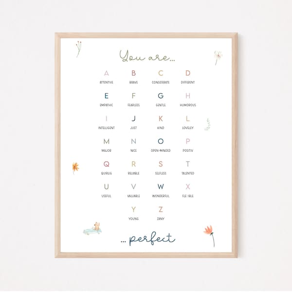 Alphabet Affirmations Printable - Etsy