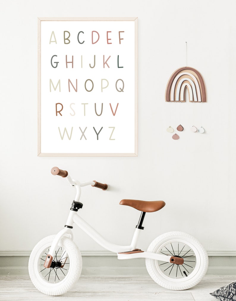 ABC Alphabet POSTER Nursery, Classroom Decor, Printable, Playroom Decor ...
