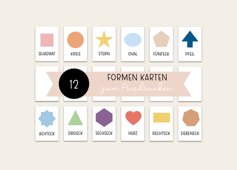 Shapes Cards Montessori, Alphabet, Letters Learning Material Children ...