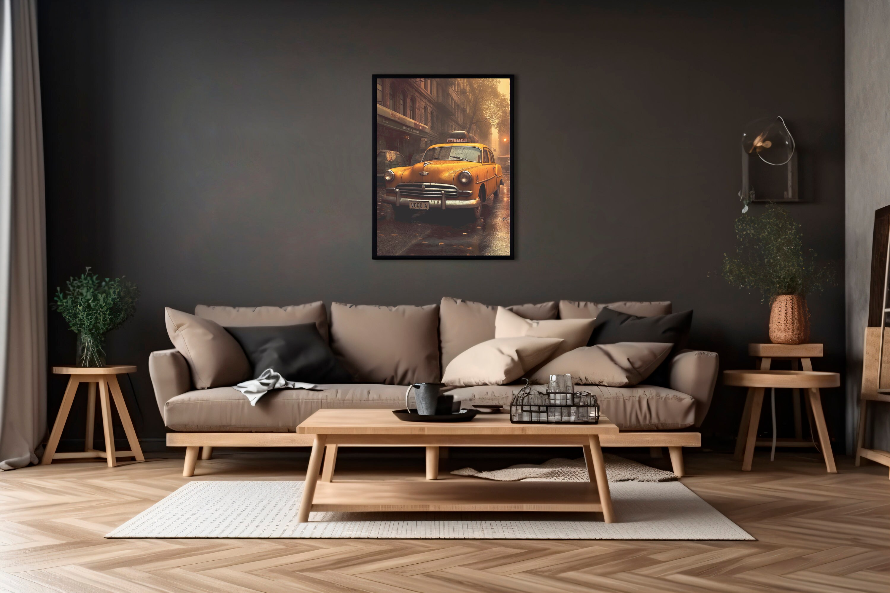 Vintage Taxi Cab Poster #01 | City Poster | 1970s Poster | AI Generated ...