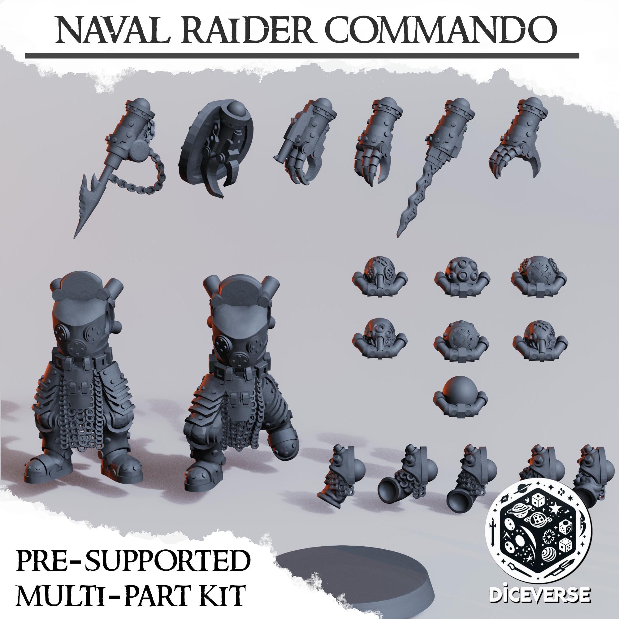 Heretic Naval Raider Death Commando – Modular Resin Miniature – 32mm ...