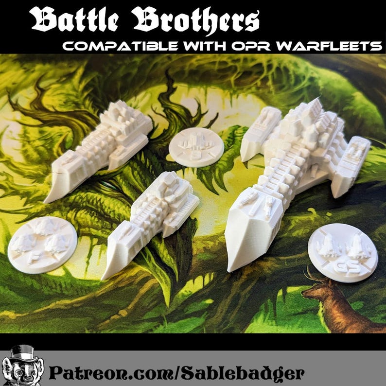 Warfleets Starship Miniatures: Battle Brothers Fleet - OPR Compatible ...