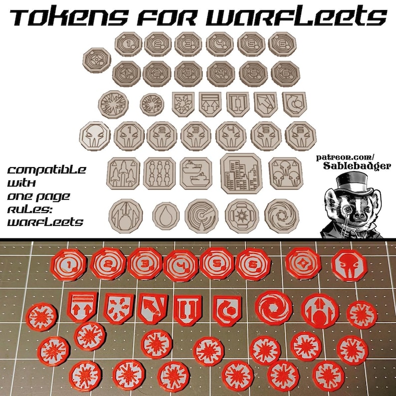 Warfleets Token Set: 30-piece OPR Space Battle Wargame - FDM Printed ...