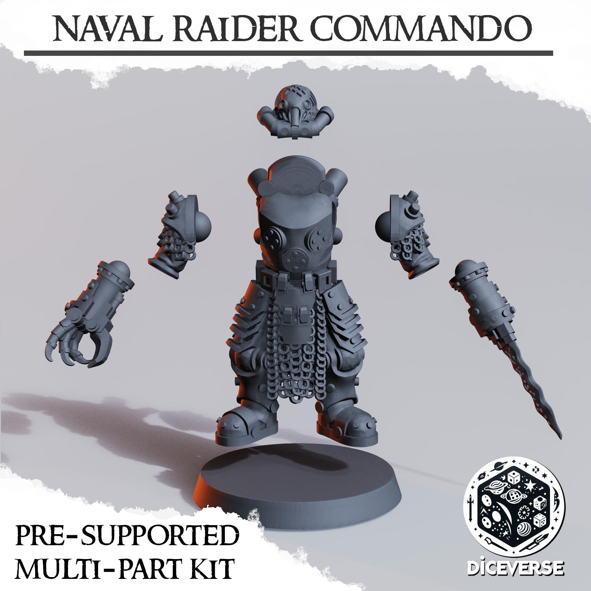 Heretic Naval Raider Death Commando – Modular Resin Miniature – 32mm ...