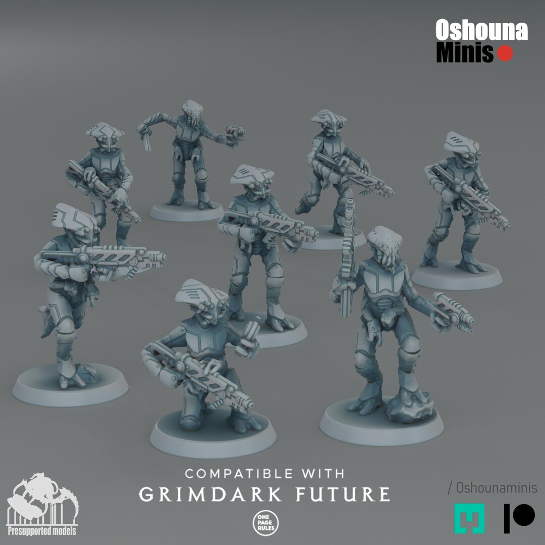 SEA Coalition Strike Soldiers: 32mm Sci-fi Sniper Miniatures for OPR - Etsy