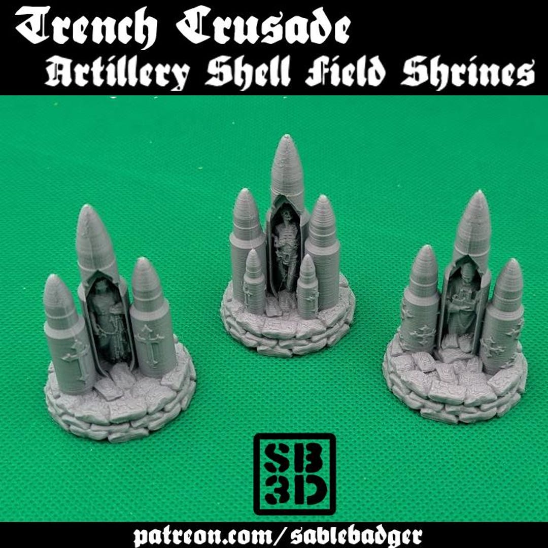 Trench Crusade Artillery Shell Shrinesfor Rpgs and Miniature War Games ...
