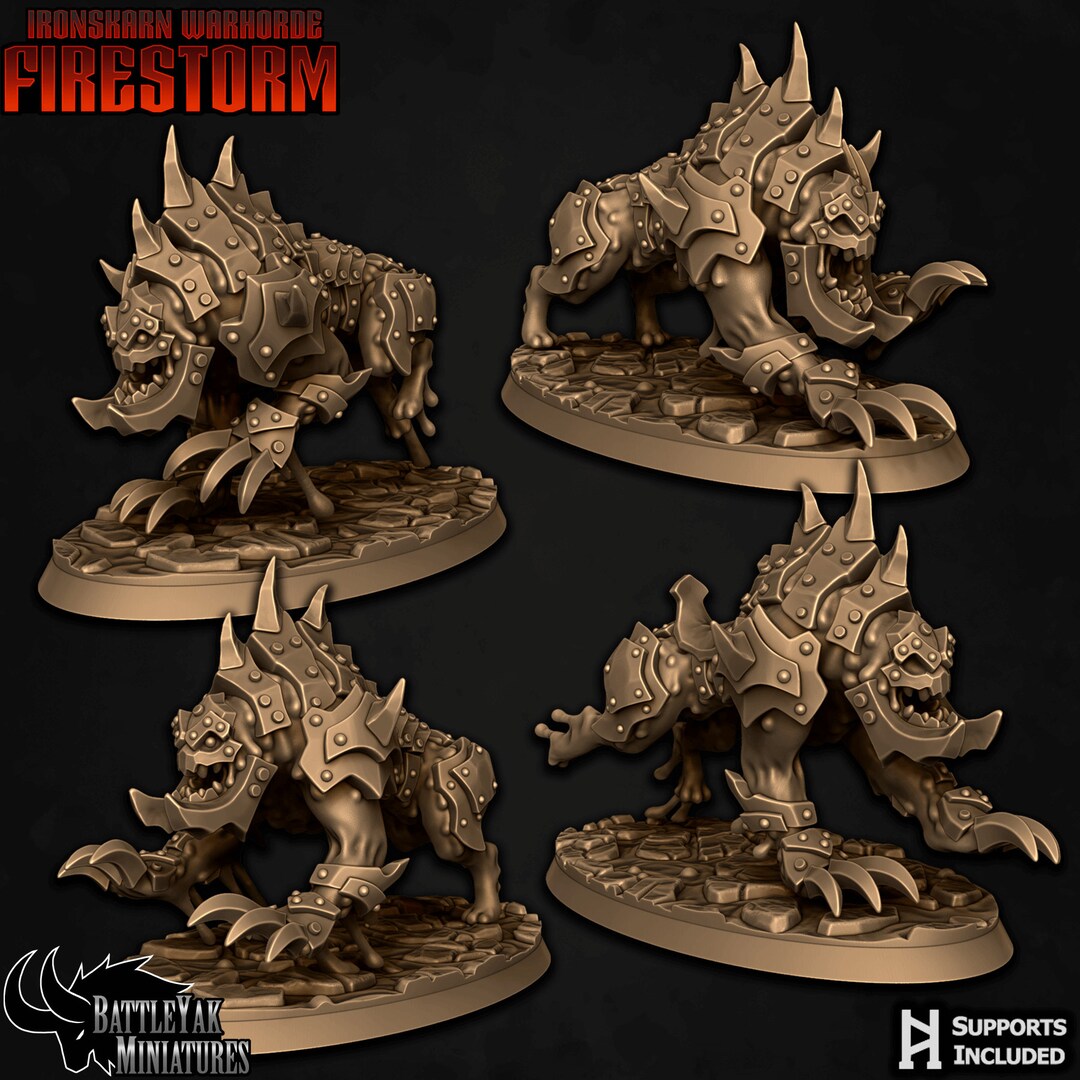 Forgebound Hellhound Pack Beyond Mortality Monster by Battleyak Mount ...