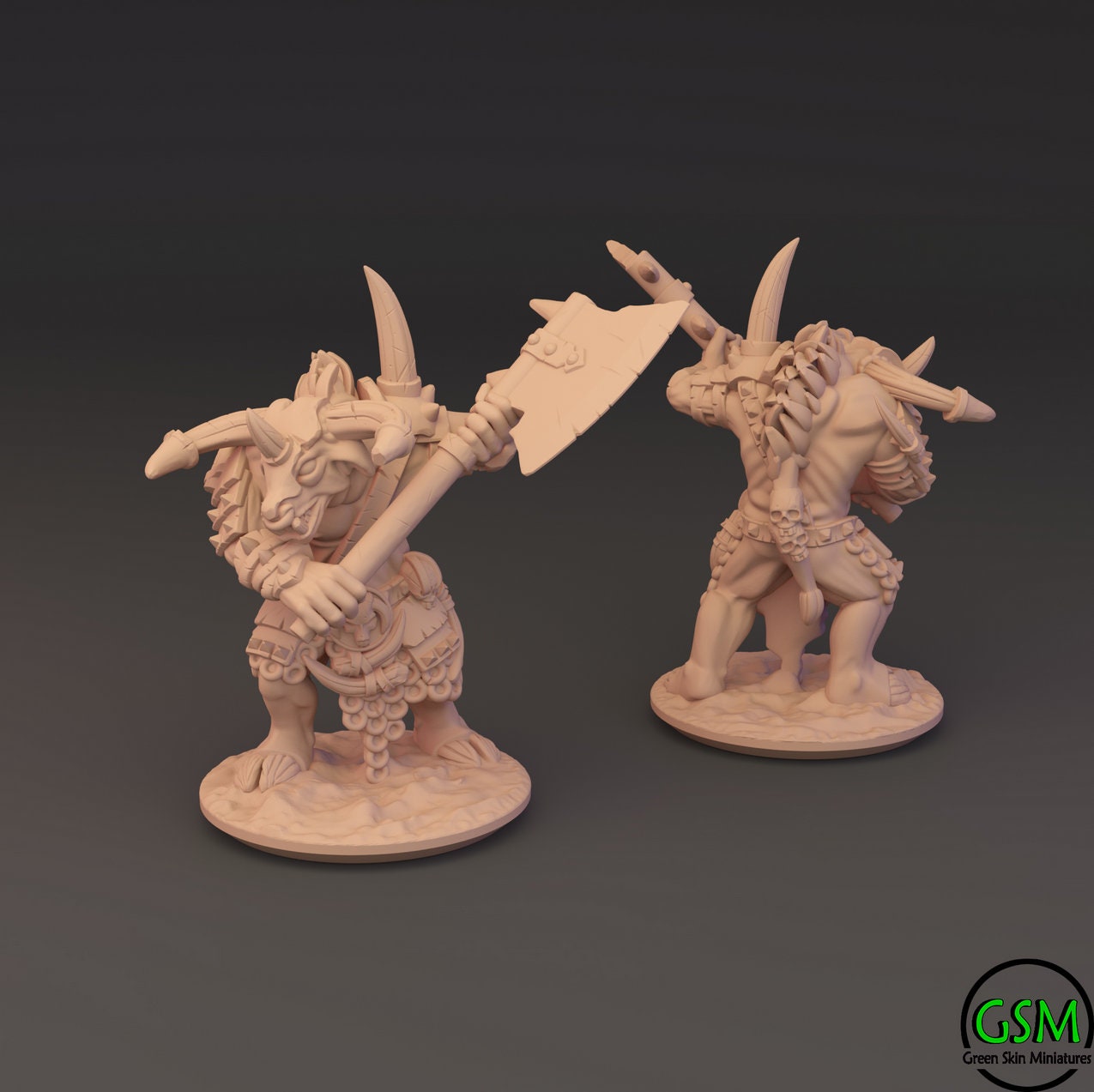 Beastmen Style Printed Resin Miniatures PART 1 10mm Strips and ...