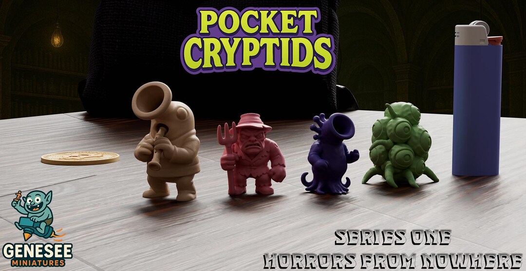 Pocket Cryptids Mini Figures: Retro Monster Toys - Genesee Miniatures ...