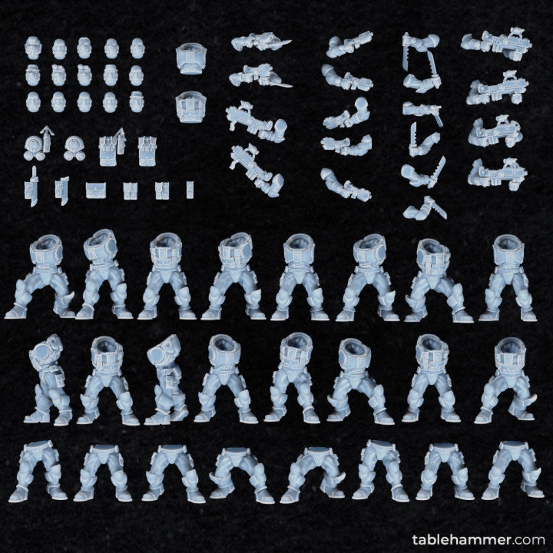 Spec Ops Resin Miniature Kit: 32mm Human Space Corps Proxies by ...