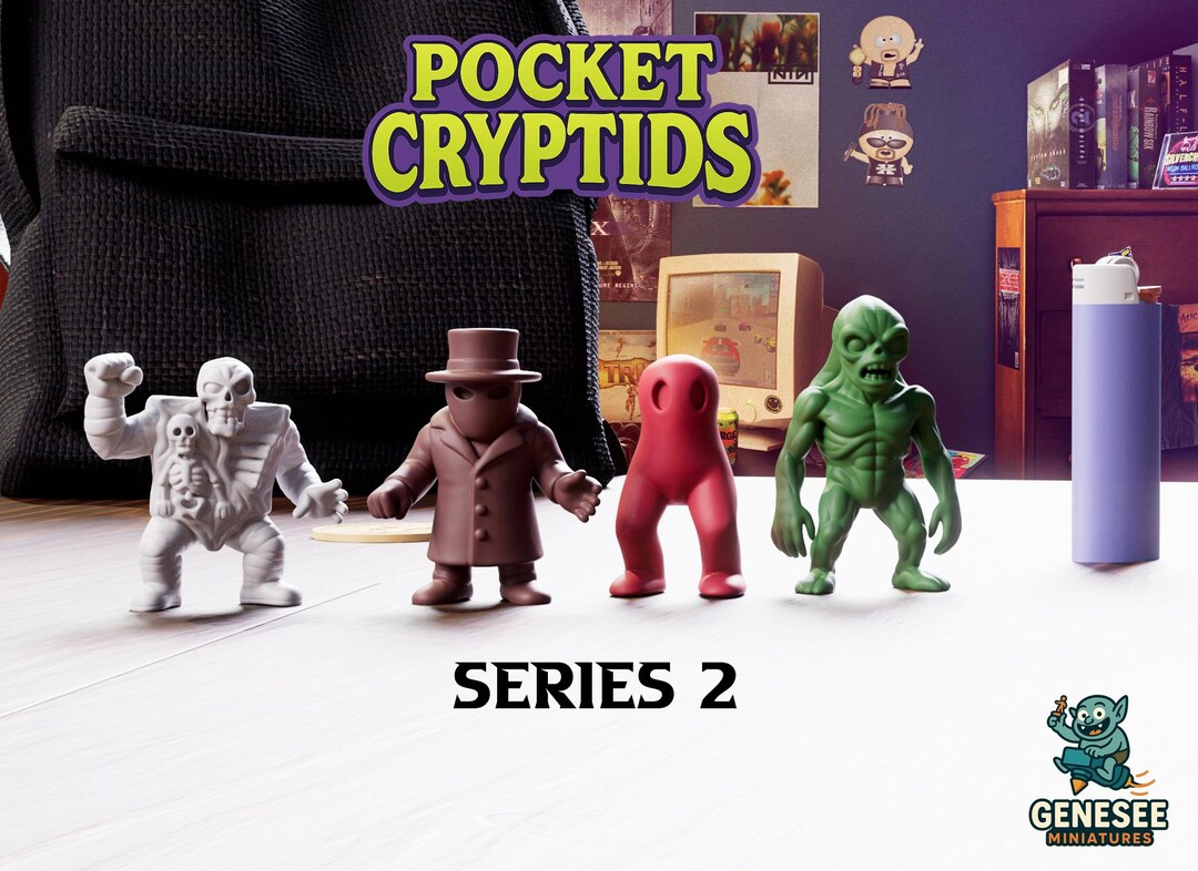 Pocket Cryptids Resin Series 2 Mini Figures: Retro Monster Toys ...