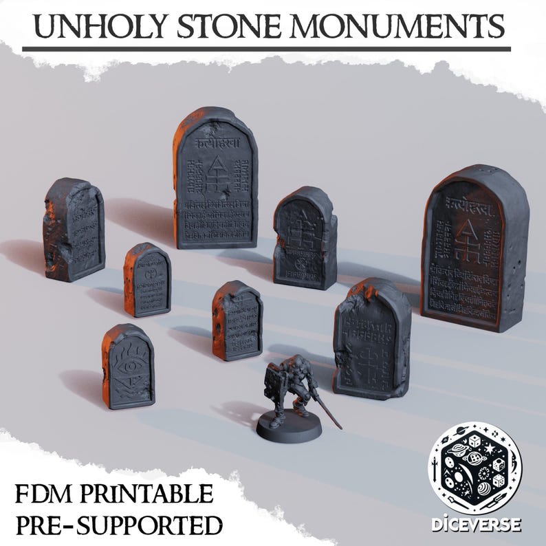 Grimdark Wargame Terrain: 3D Printed Unholy Stone Monuments - Etsy