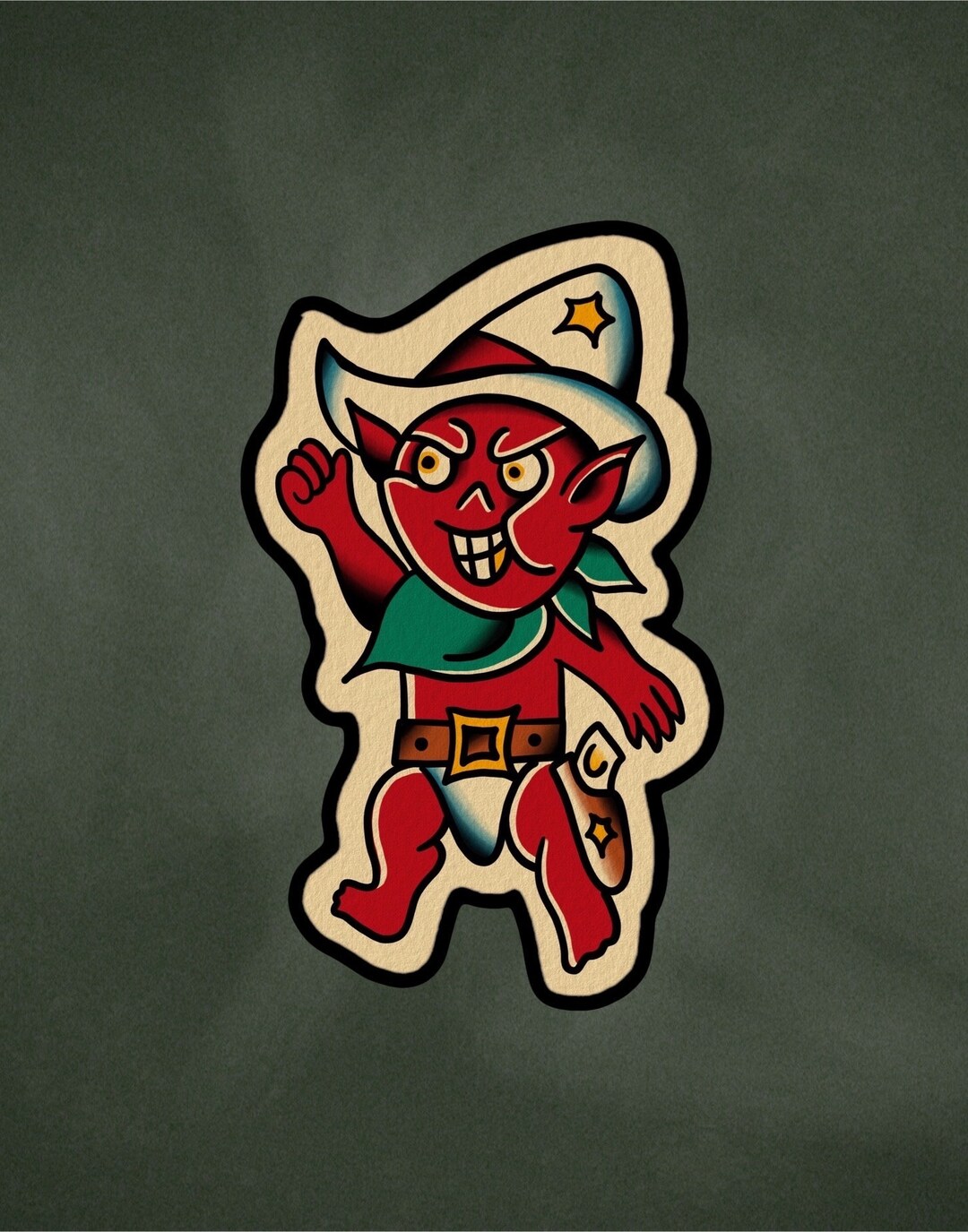 Hot Stuff Tattoo Sticker Tattoo Flash Traditional Tattoo Cool Sticker Bottle Sticker Laptop ...