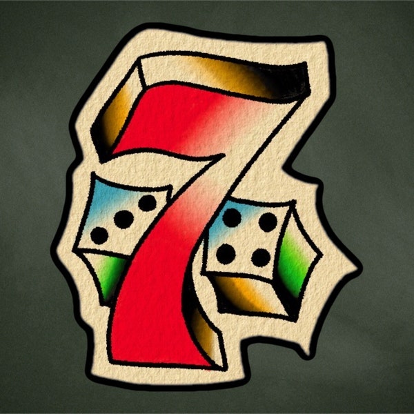 Tattoo Dice Sticker - Etsy