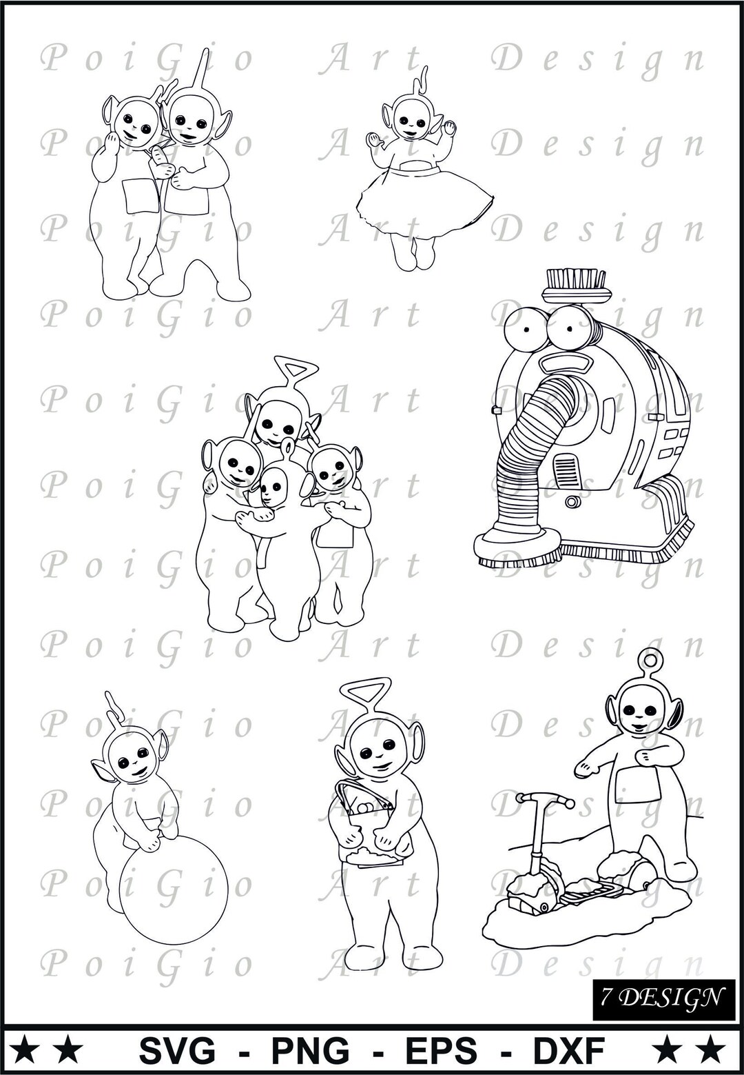 Teletubbies Svg Png Eps Dxf - Etsy UK