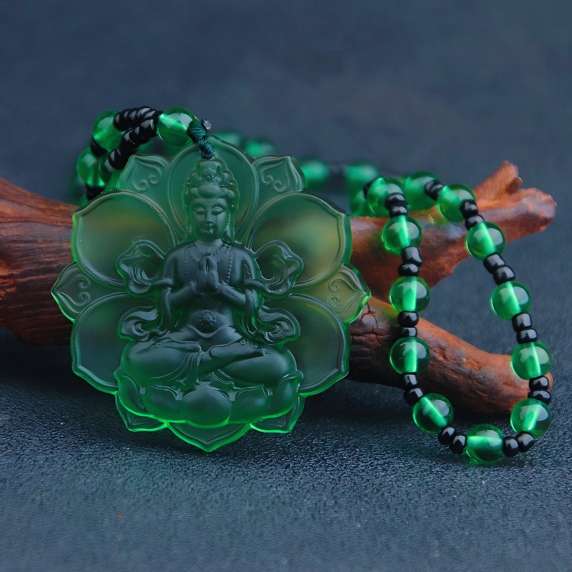 Jade Tara Pendant Necklace: Buddhist Amulet Jewelry - Etsy