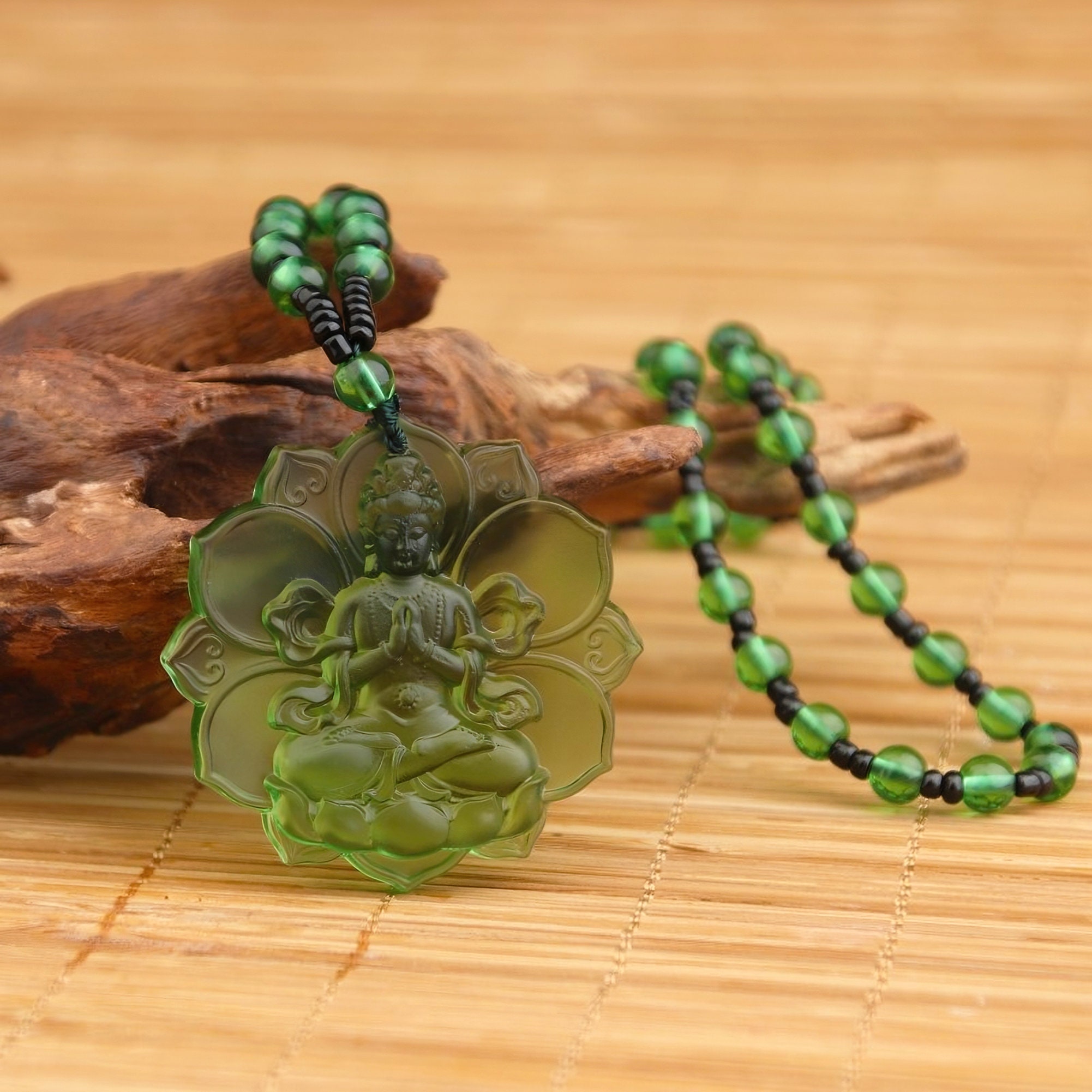 Jade Tara Pendant Necklace: Buddhist Amulet Jewelry - Etsy
