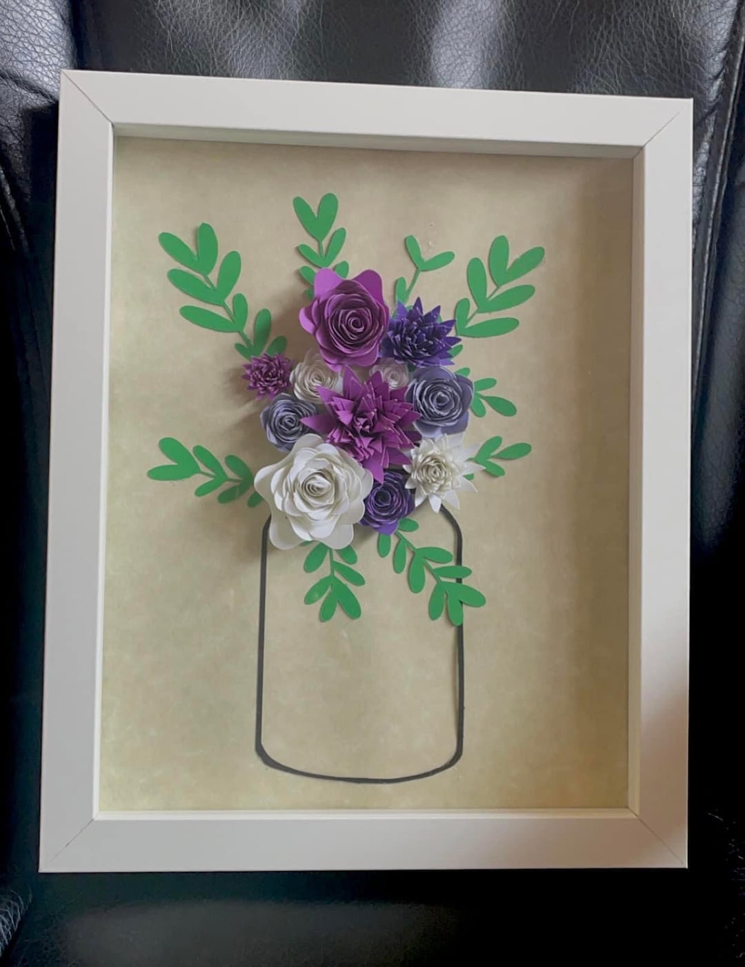 Paper Flower Shadow Box - Etsy