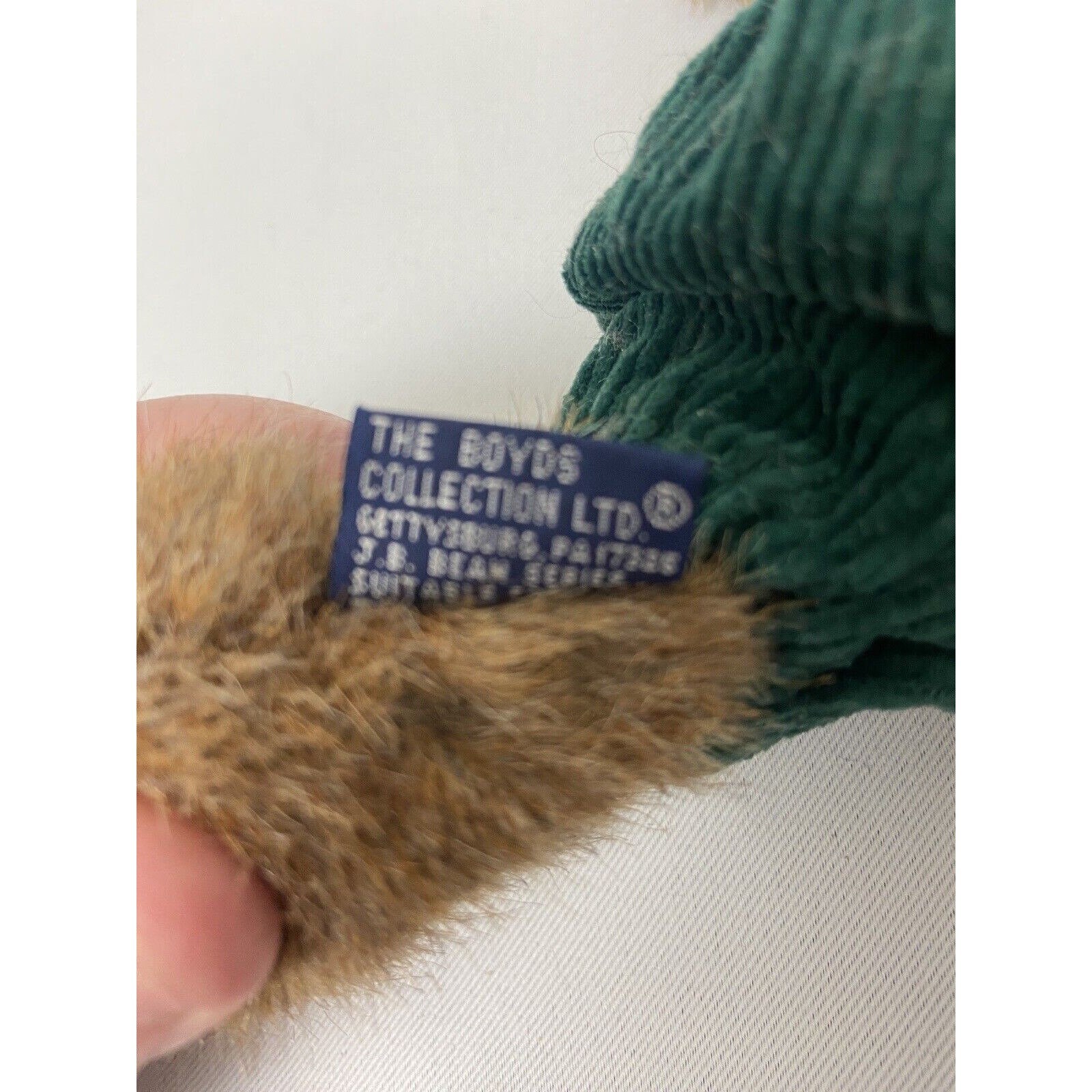 VINTAGE Boyds Collection Harrison Bear Retired 10 Dark Green Coverall ...